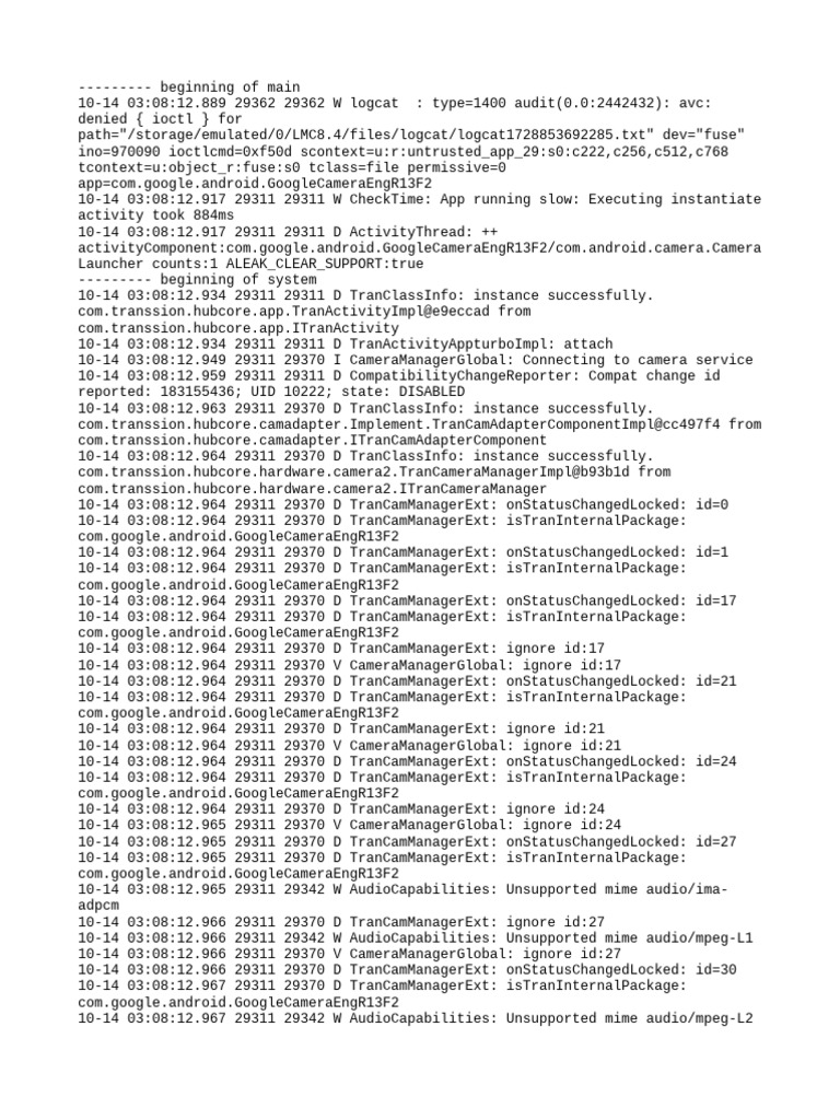 Log Cat 1728853692285 | PDF | Software | Computer Programming
