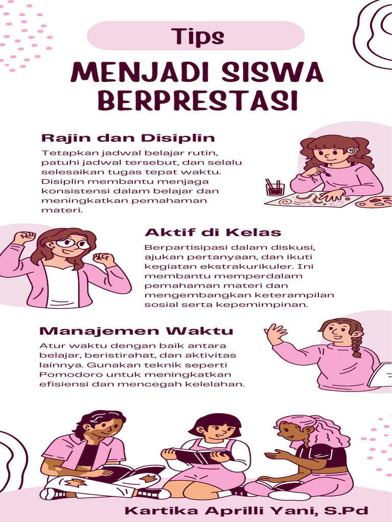 Merah Muda Ilustrasi Tips Menjadi Siswa Berprestasi Infografis Pendidikan - 20241020 - 144713 ...