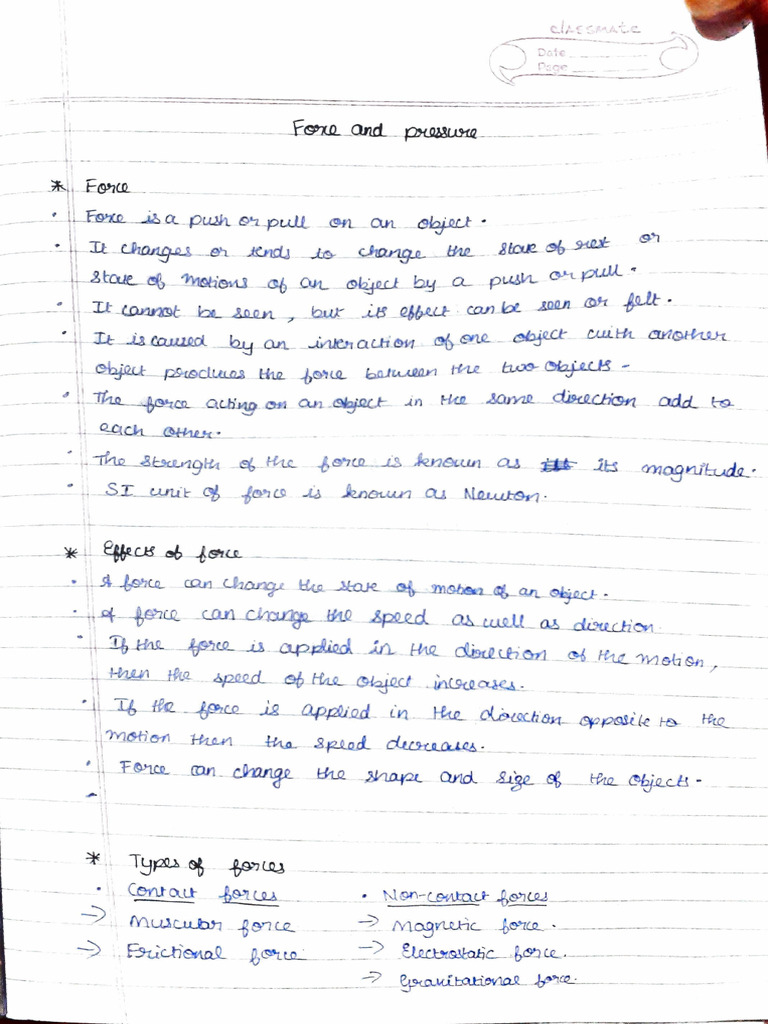 PHYSICS CLASS 8 (CHAPTER 1) | PDF