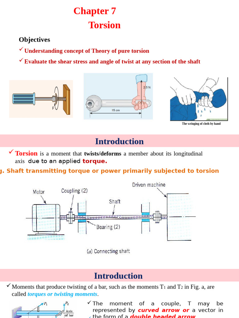 ch 7 torsion | PDF | Torque | Stress (Mechanics)