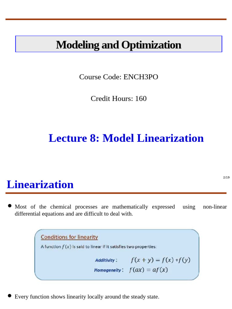 Chapter 8 Model Linearization | PDF | Nonlinear System | Perturbation ...