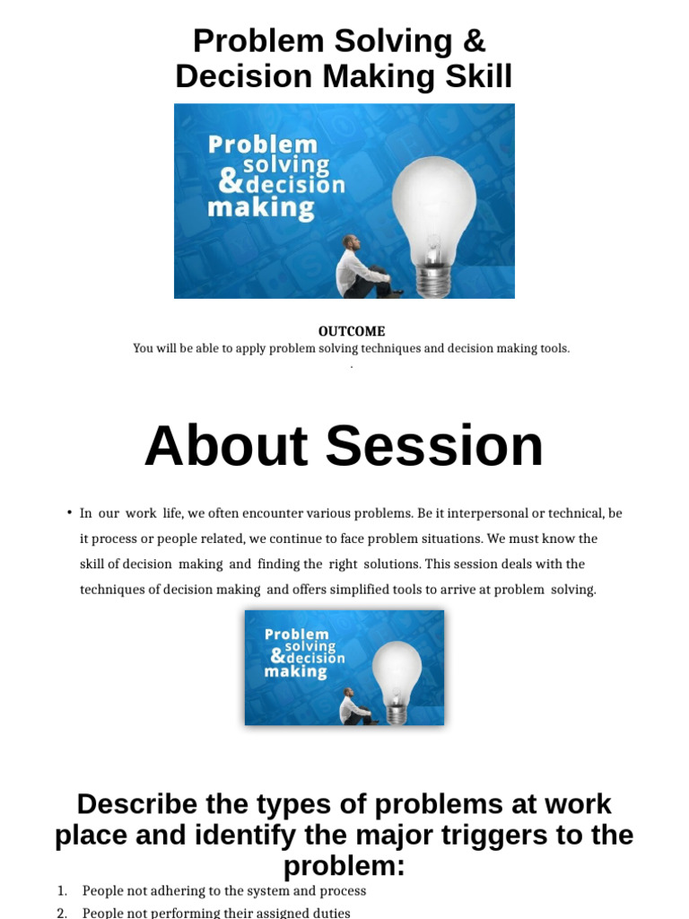 23 Problem Solving Decision | PDF