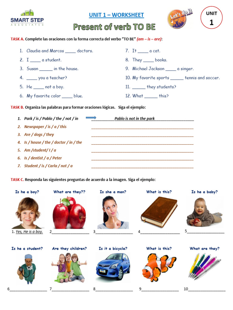 UNIT 1 - Verb TO BE - 074642 | PDF