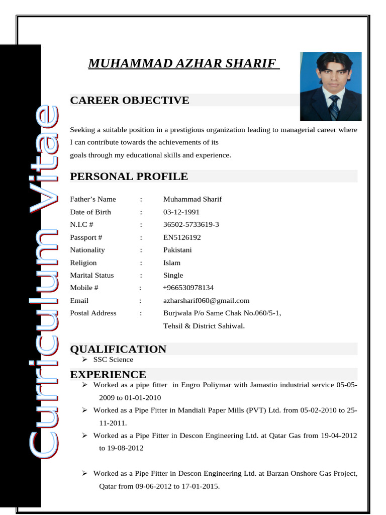 azhar cv - Copy | PDF