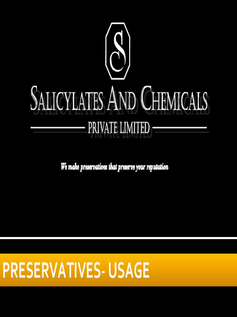 PRESERVATIVES AND THEIR USAGE LEVELS | PDF | Toiletry | Chemical Substances