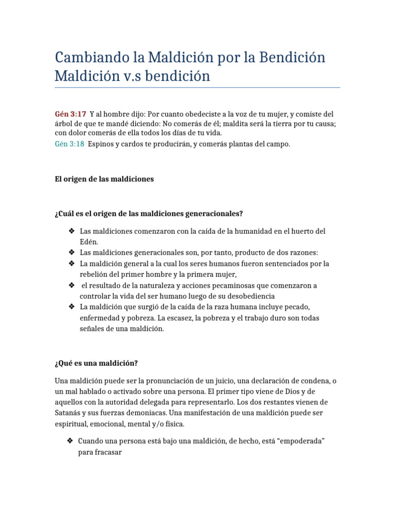 La Maldición Me Estanca | PDF | Demonios | Maldición