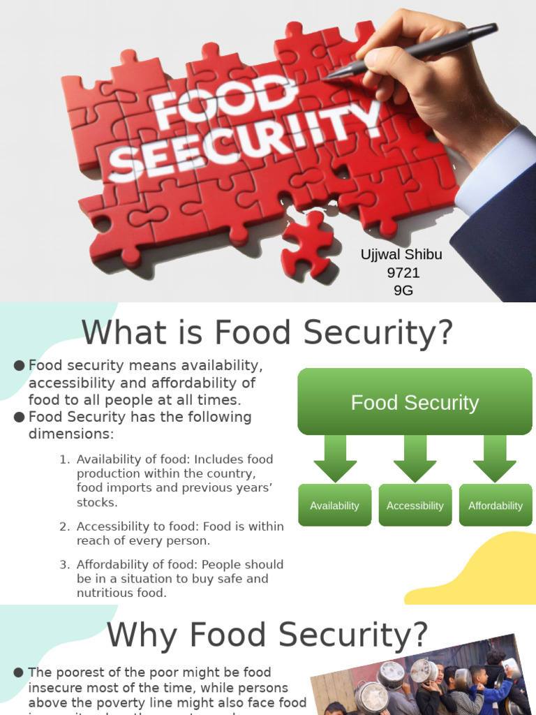 9721 - Ujjwal Shibu - Food Security in India | PDF | Malnutrition | Standard Of Living