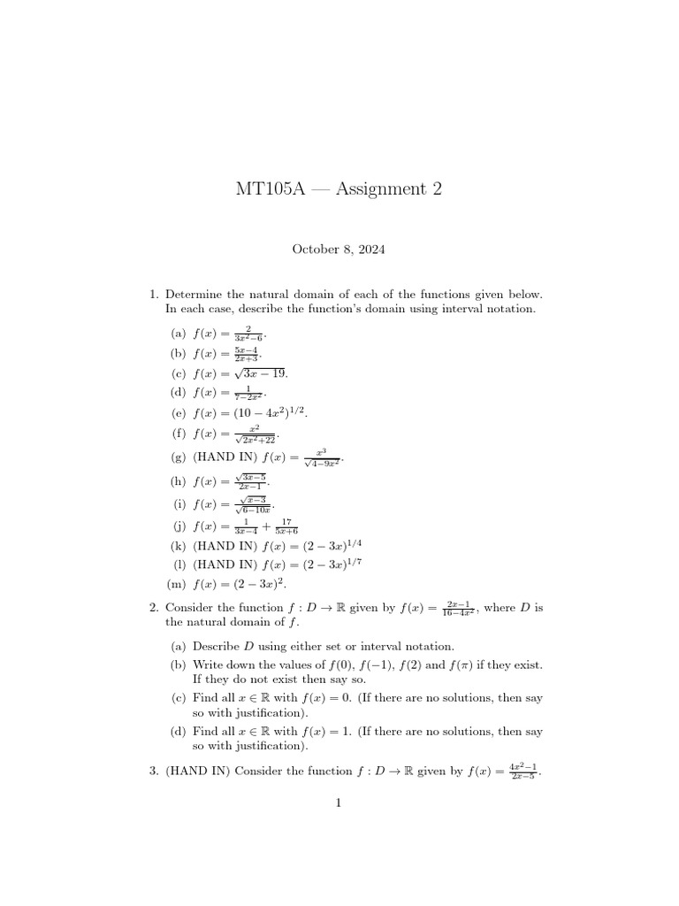 HK2 2022 | PDF | Function (Mathematics) | Analysis
