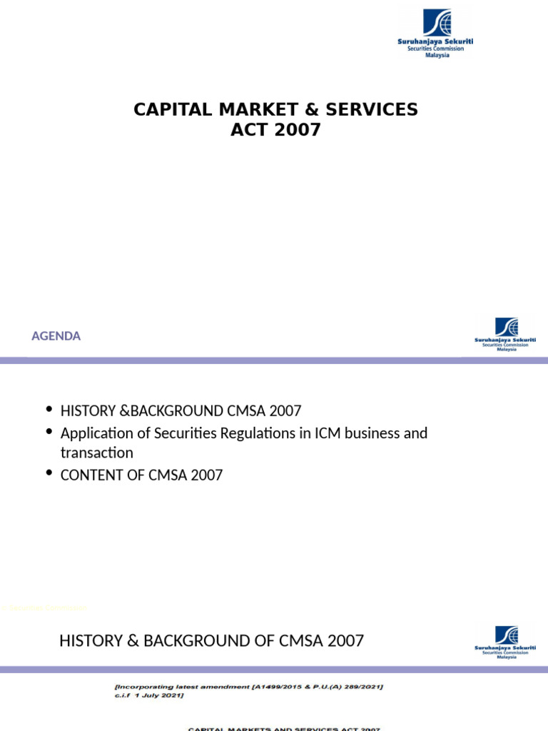 Cmsa 2007 Pdf Securities Finance Business
