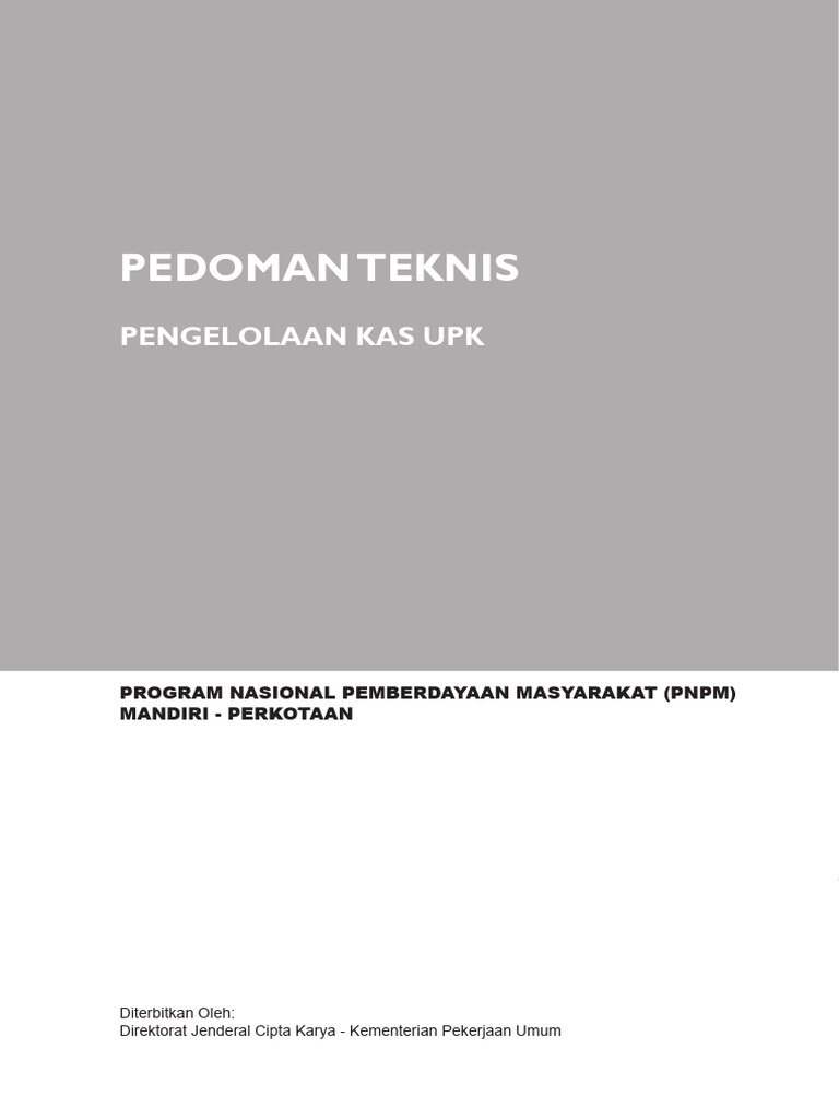 PedTek - Pengelolaan Kas UPK | PDF
