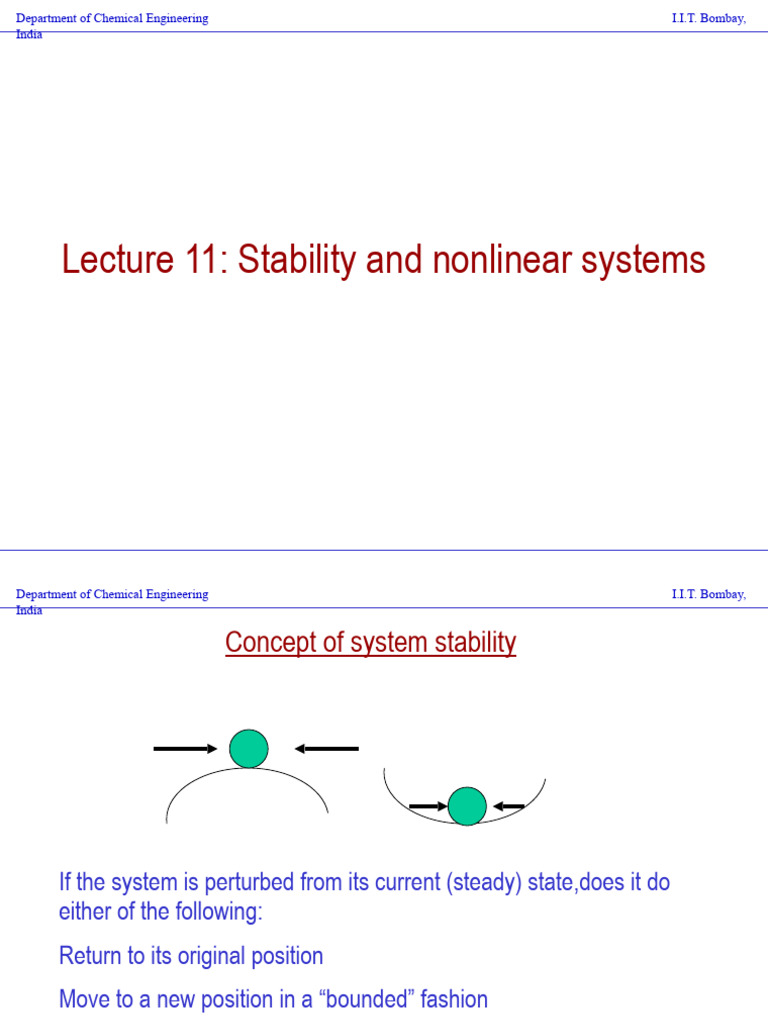 Lecture11 | PDF | Control Theory | Stability Theory