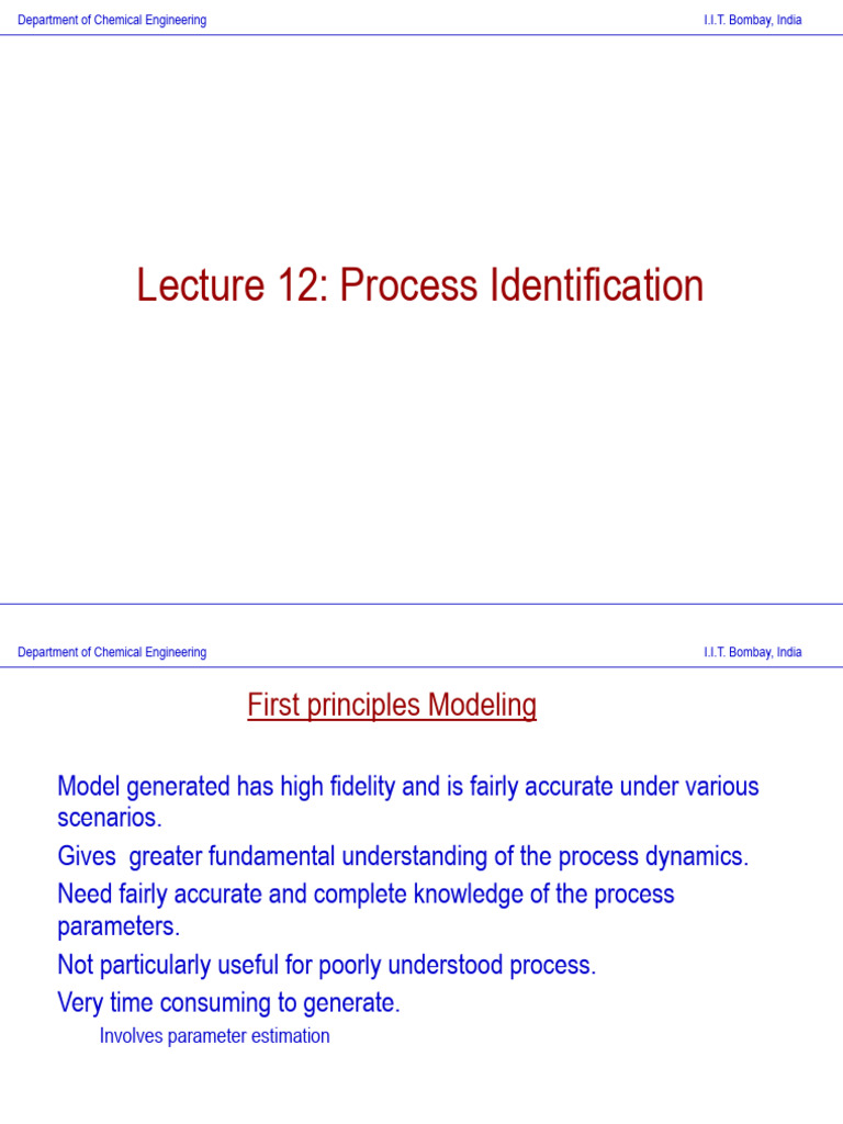 Process Identification in Chemical Engineering | PDF | Regression ...