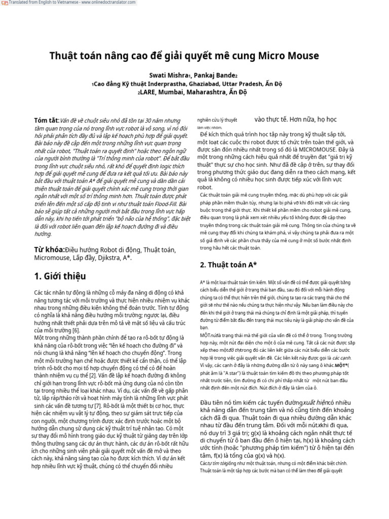 Advanced Algorithms For Micro Mouse Maze Solving Las Vegas - En.vi | PDF