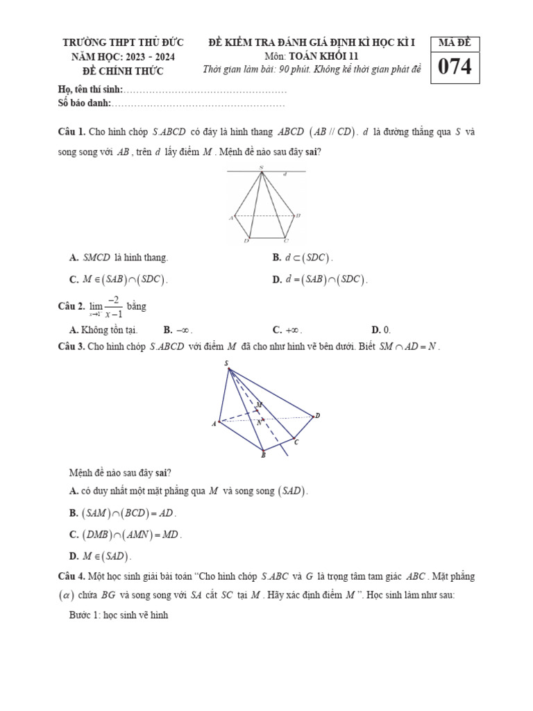 HCM - THPT TH Đ C - K11 | PDF