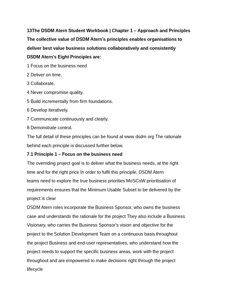 13the DSDM Atern Student Workbook | PDF | Marketing | Point Of Sale