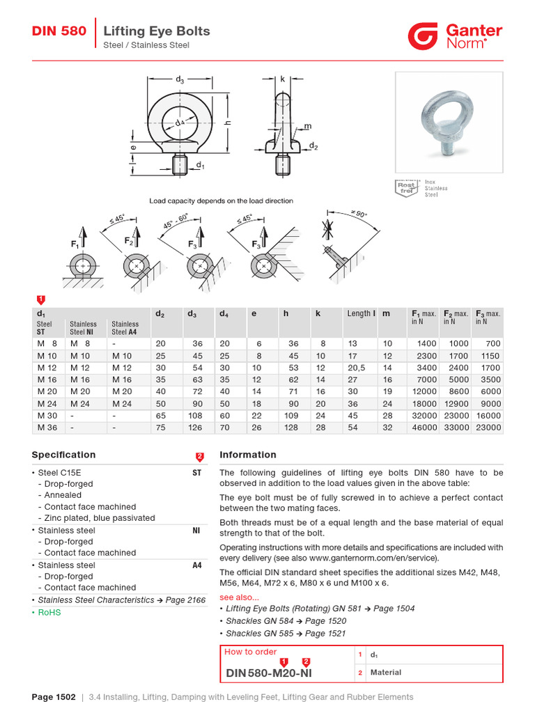 DIN 580 | PDF | Building Engineering | Secondary Sector Of The Economy