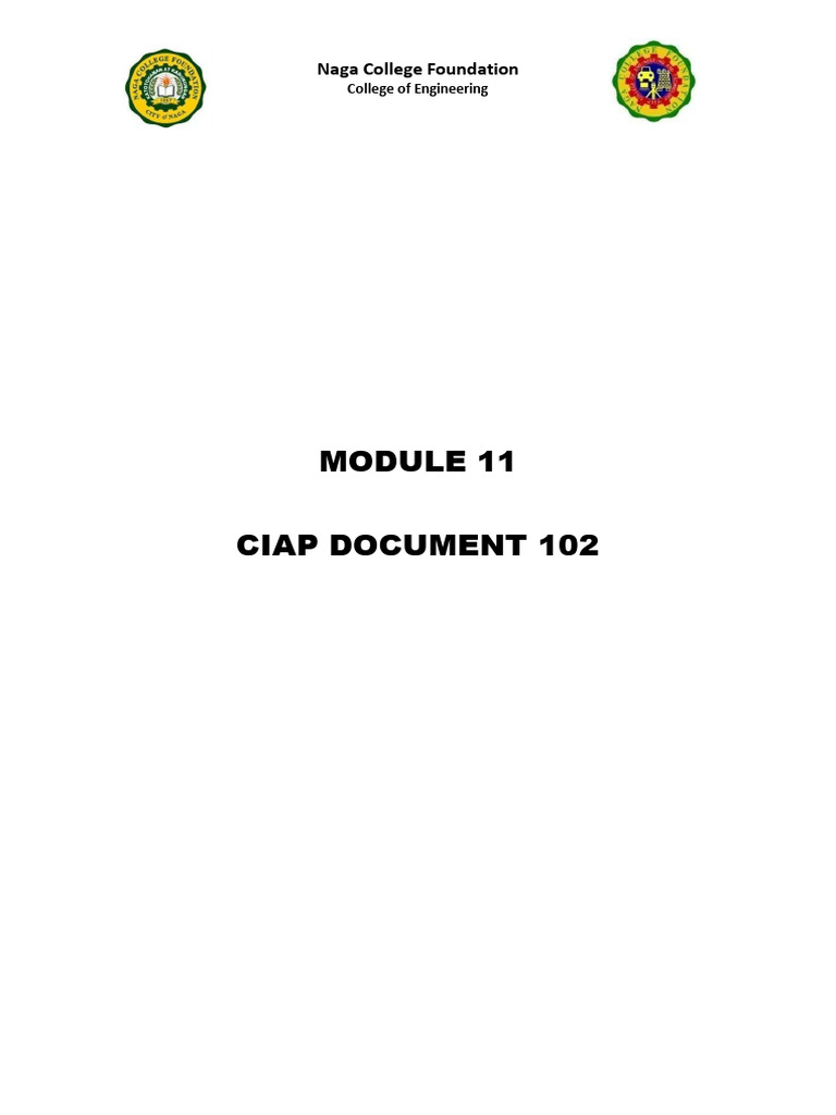 2 Module 11 - CIAP Documents 102 Cover Page 1 | PDF