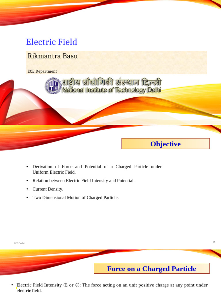 Topic 4 Electric Field | PDF
