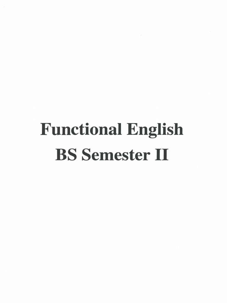 Functional English Course Pack | PDF