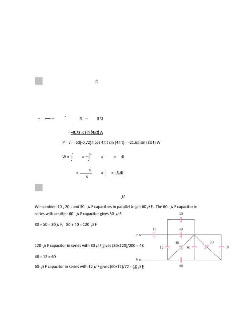 EE202 HW5 132 Sol | PDF | Capacitor | Capacitance