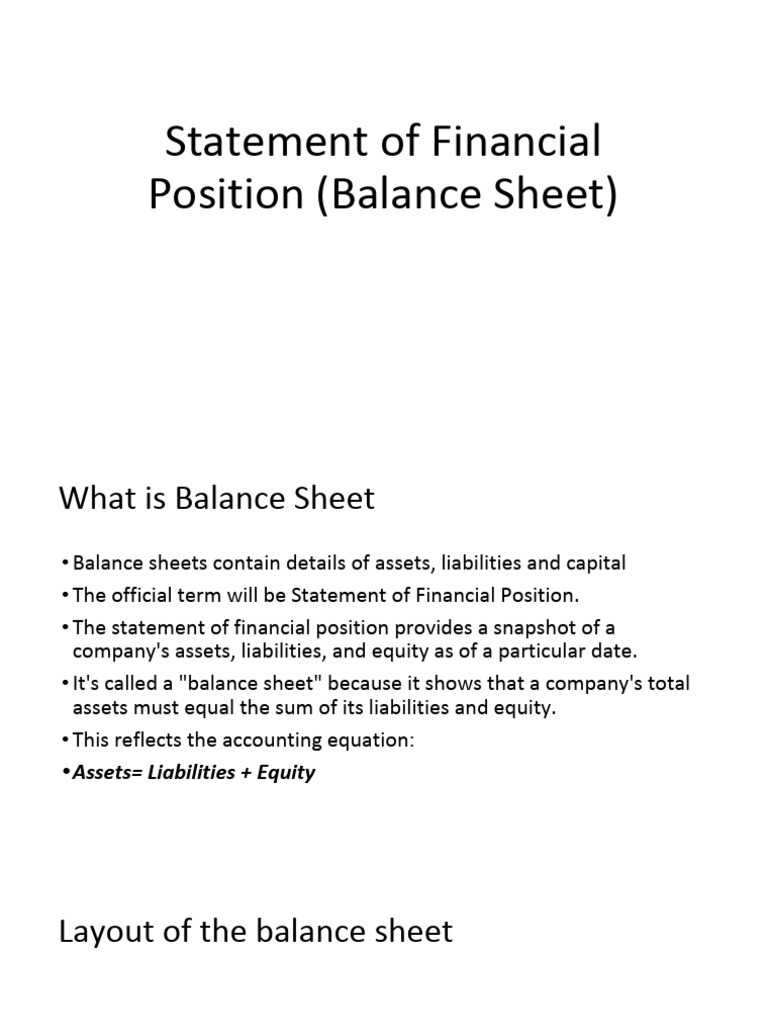 balance sheet | PDF