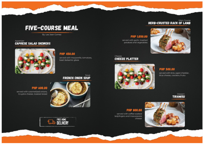 Five-Course Meal (Foldable) | PDF