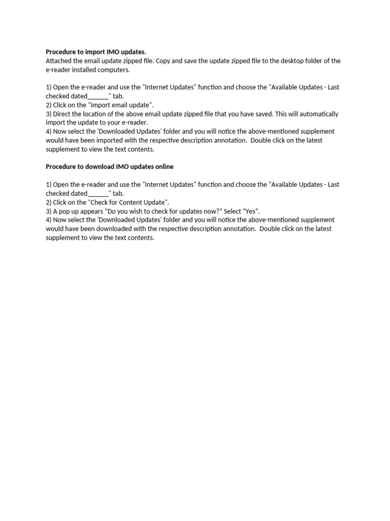 Importing and Downloading IMO Updates | PDF | Business | Technology ...