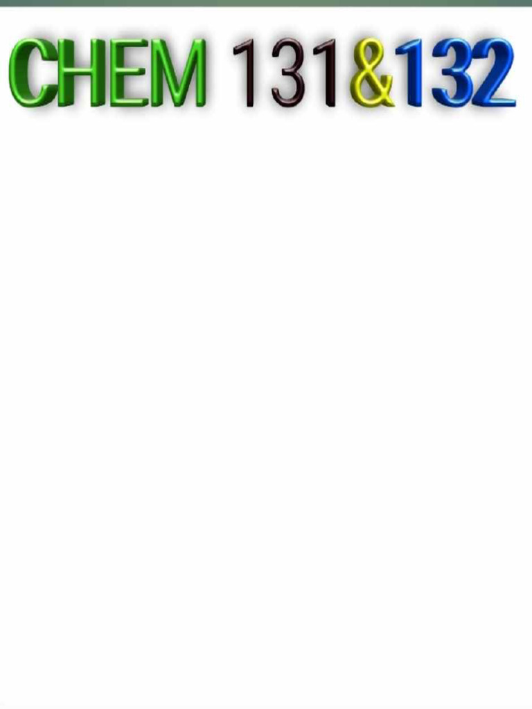 Chem 131 &132 Current Past.q | PDF