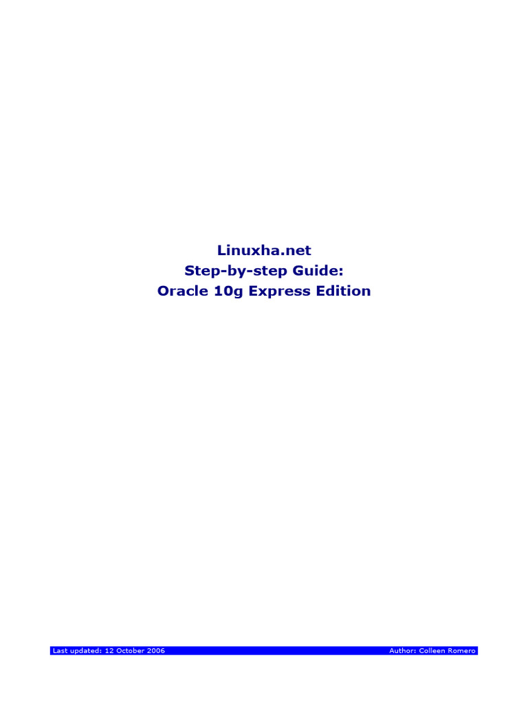 Stepbystep Oraclexe | PDF | Computer Network | Port (Computer Networking)