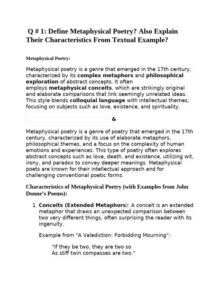 meta physical | PDF | Poetry