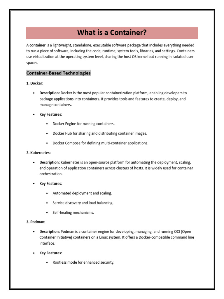 What is a Container | PDF | Cloud Computing | Operating System