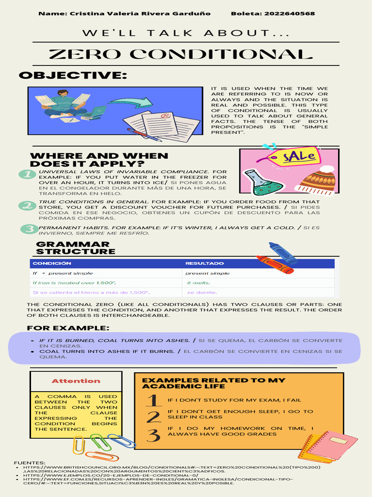 Rivera Garduño - Zero Conditional | PDF | Linguistics | Grammar