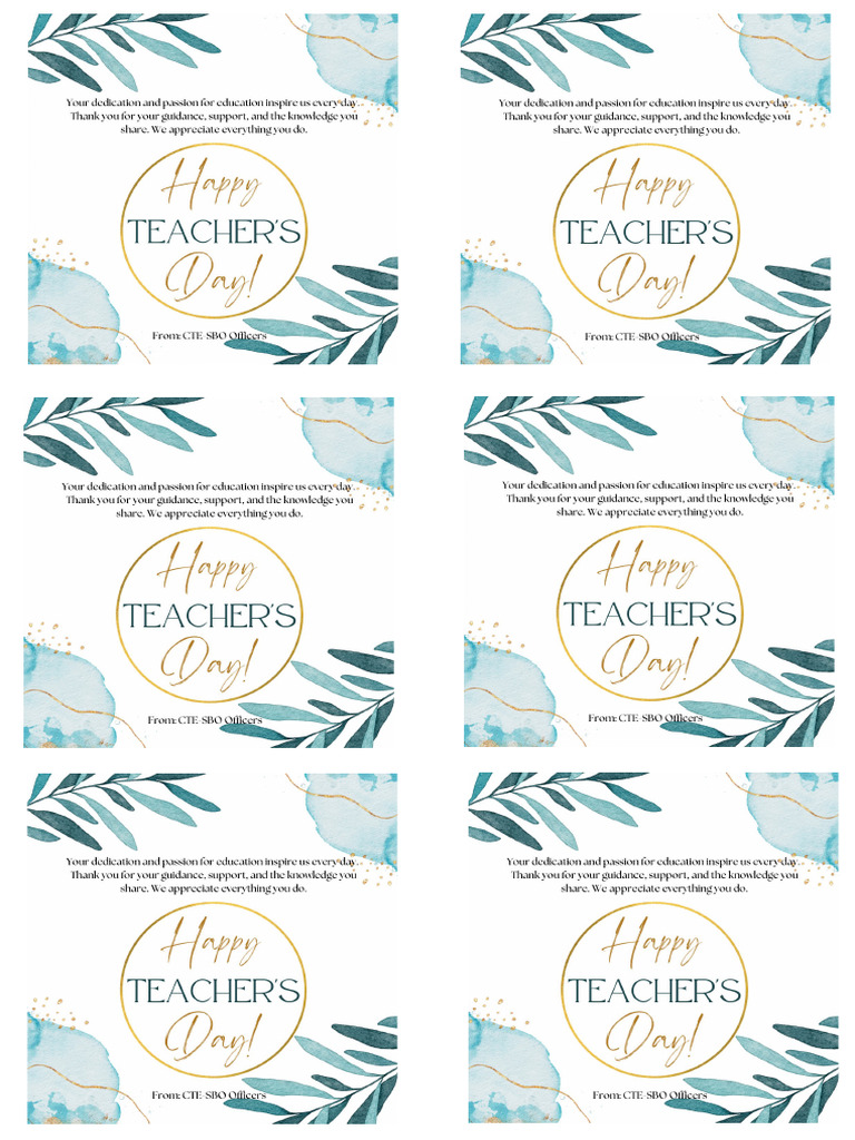 Teachers Day | PDF