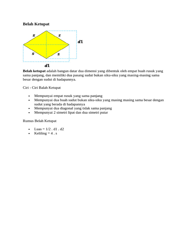 Belah Ketupat | PDF | Griya & Taman