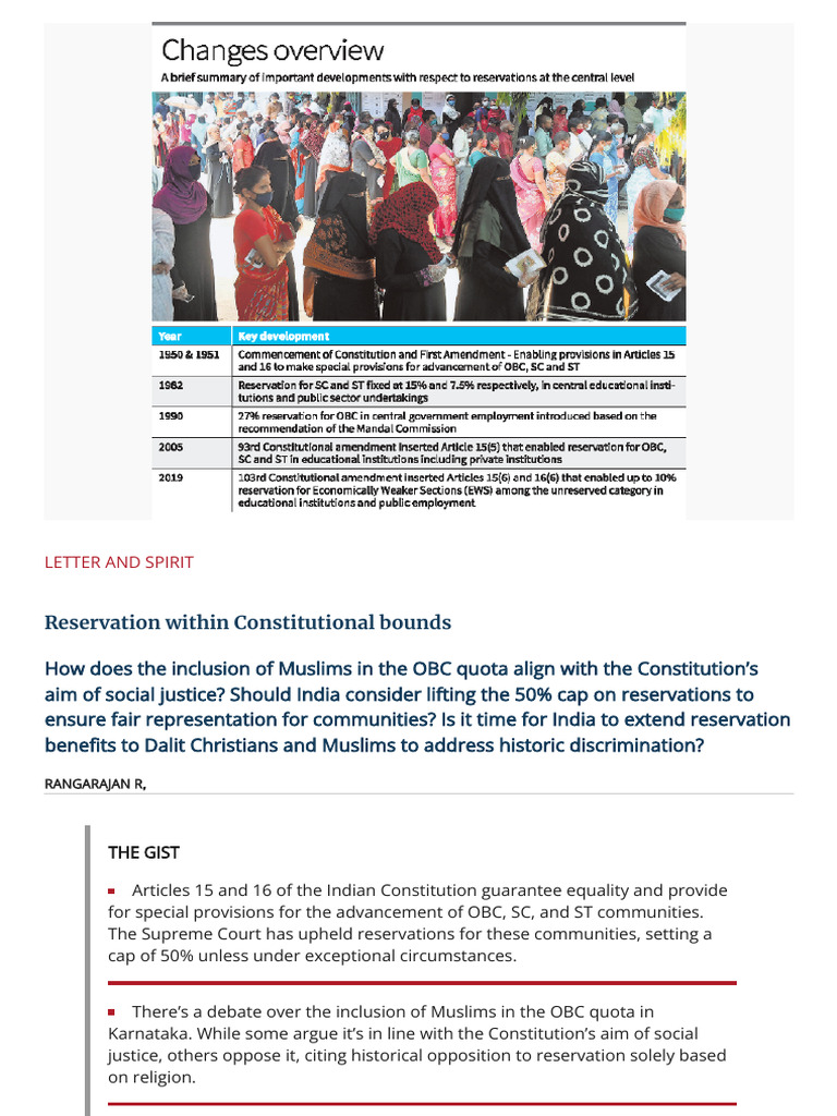 Reservation | PDF | Social Inequality | Discrimination & Race Relations