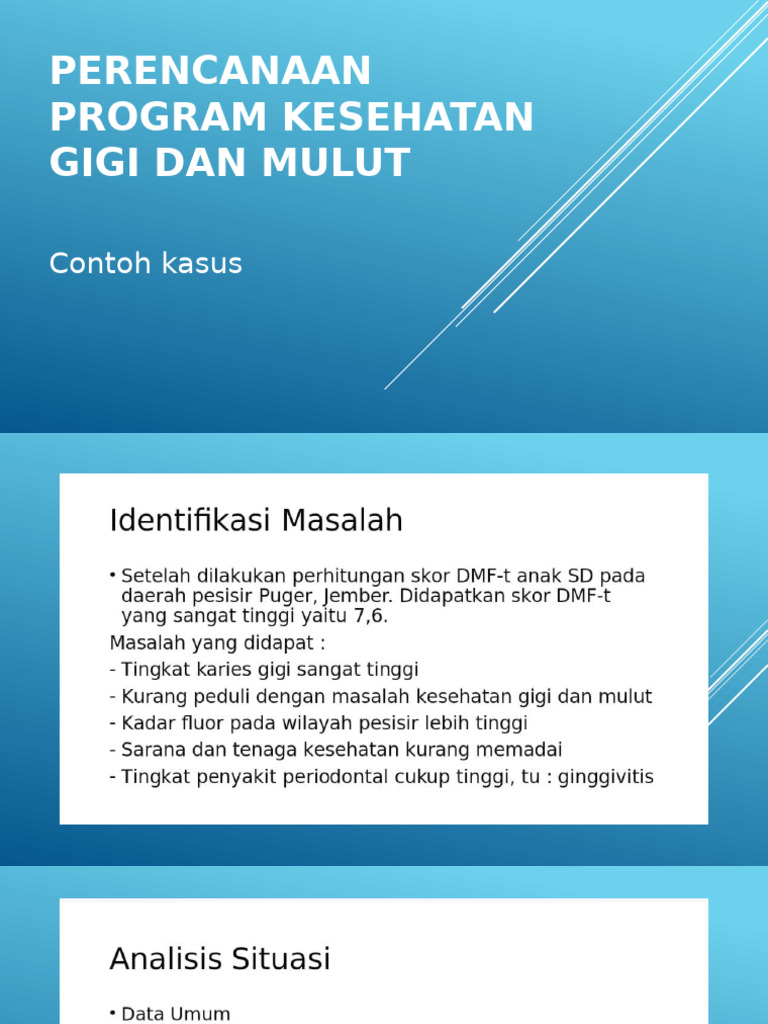 Perencanaan Program Kesehatan Gigi Dan Mulut | PDF | Sains & Matematika