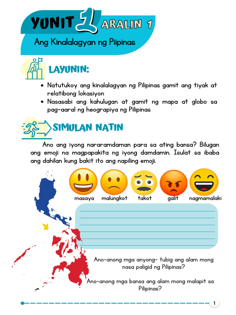 Araling Panlipunan 4. Unit 1 Lesson 1. | PDF