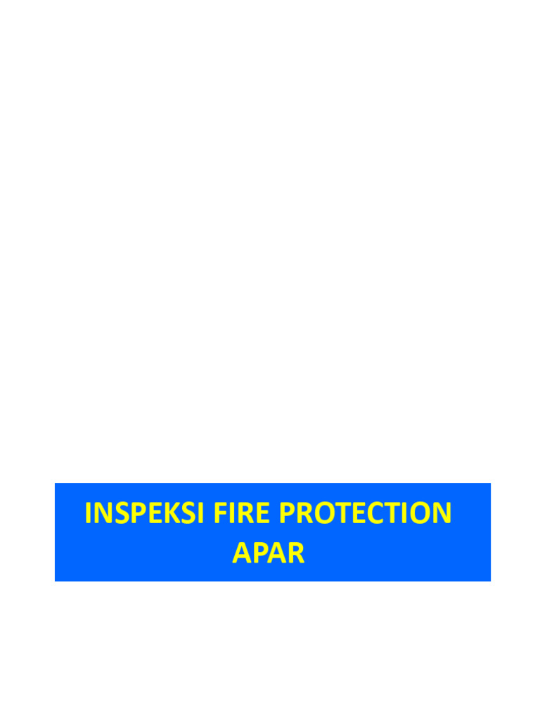Inpeksi APAR | PDF