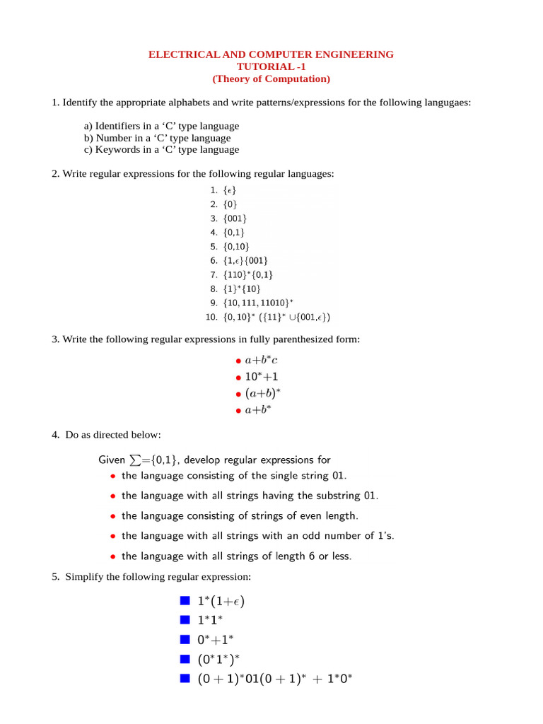 001 ULC703 Tutorial 1 | PDF
