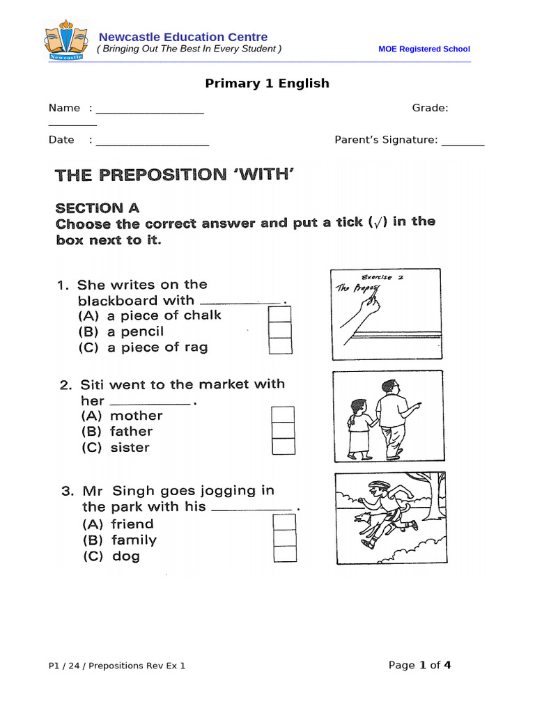 P1 24 Possessive Pronouns Rev Ex 1 | PDF
