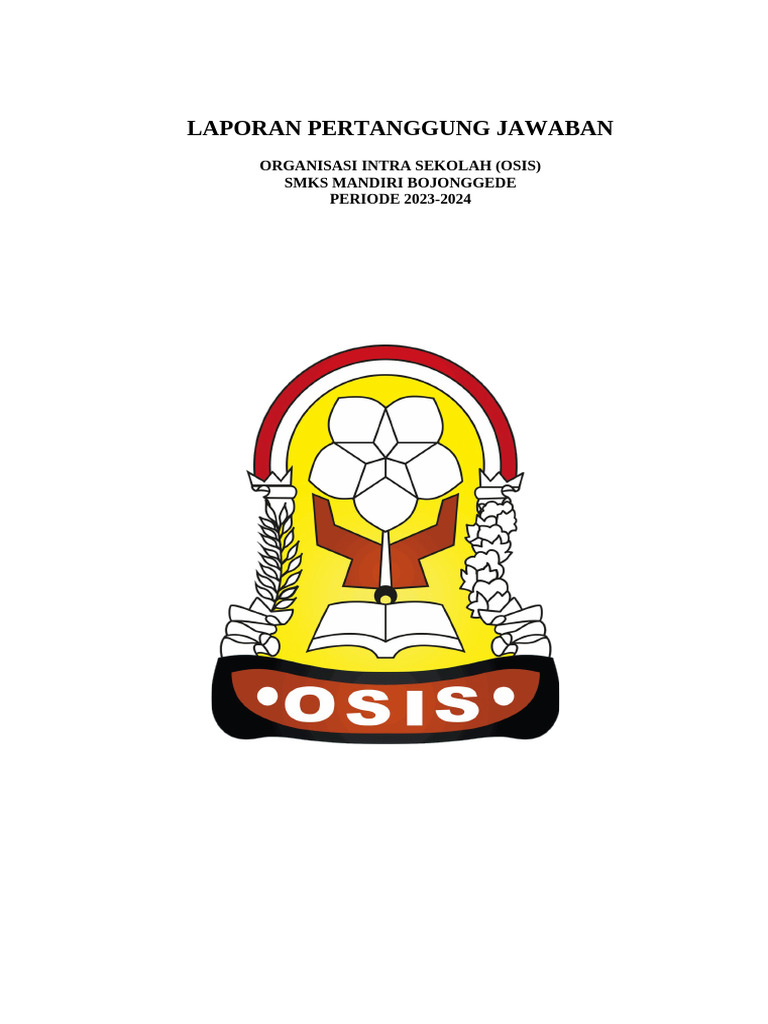 Contoh Laporan Pertanggung Jawaban OSIS | PDF