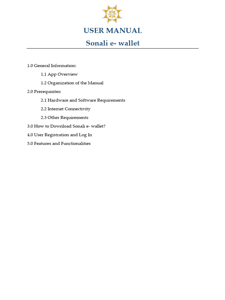 Sonali E-Wallet User Manual 1.0 Final | PDF | Mobile App | Android (Operating System)