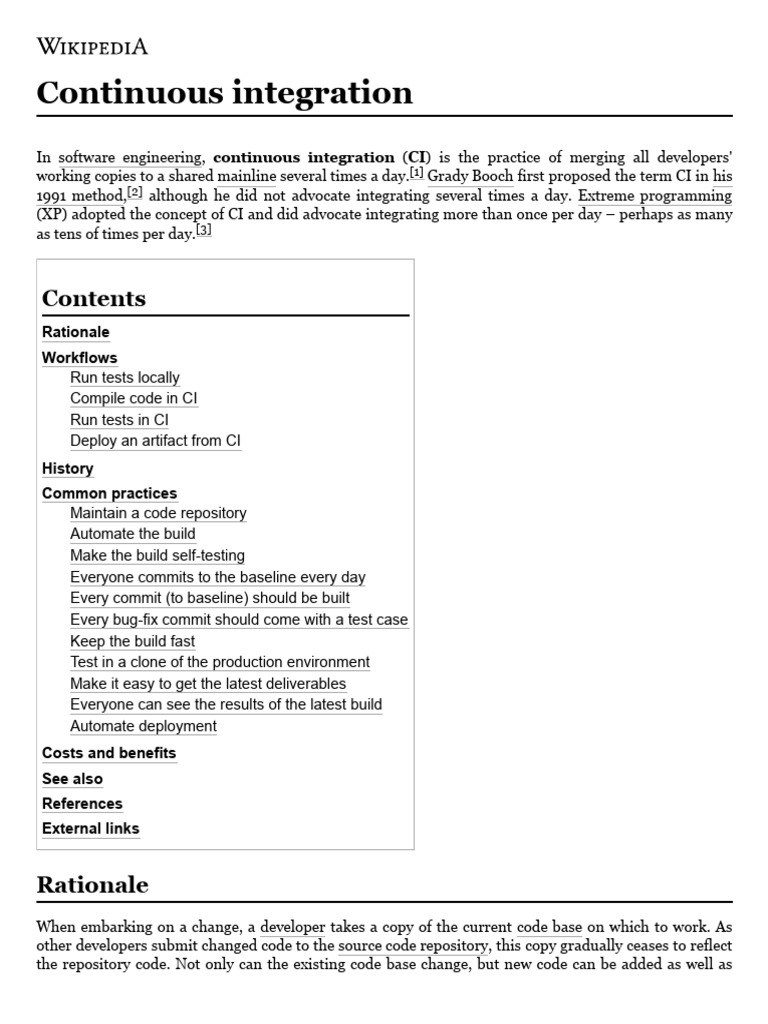 Understanding Continuous Integration in Software | PDF | Information Technology Management ...