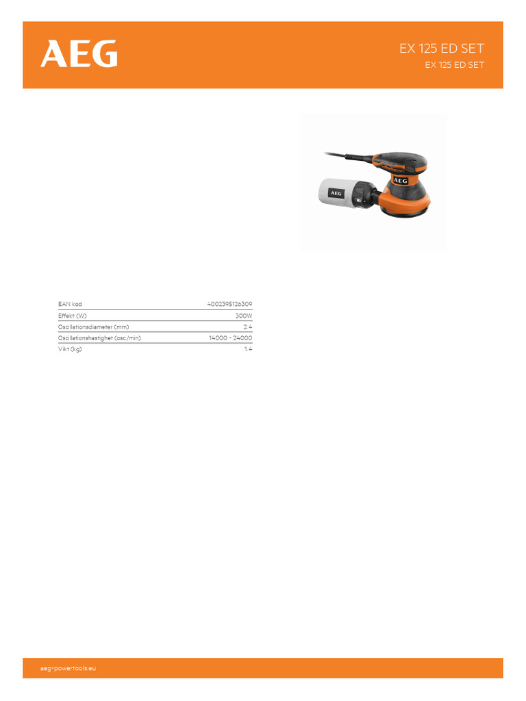 Aeg Ex - 125 - Ed - Set | PDF