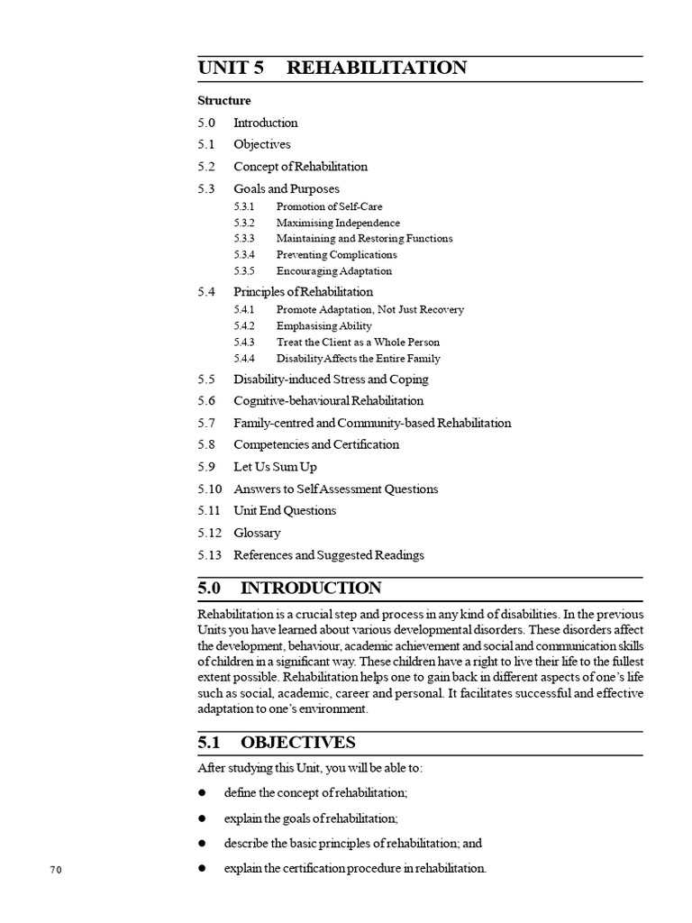 Unit-5 | PDF | Physical Therapy | Disability