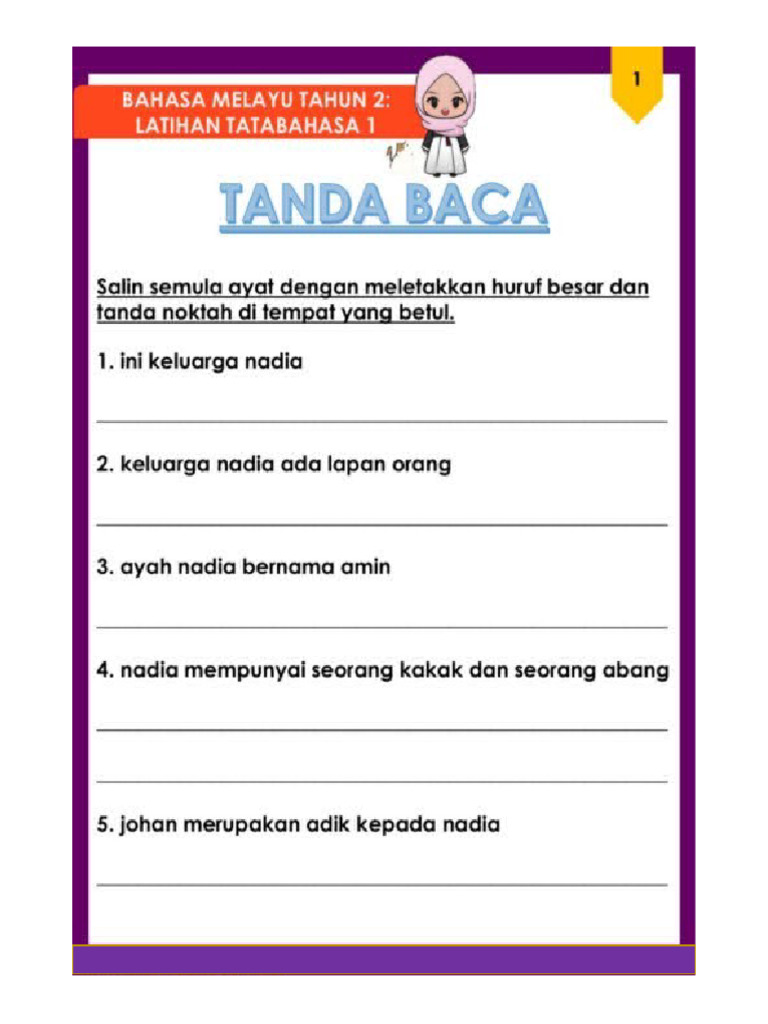 Latihan Tanda Baca Tahun 2 | PDF