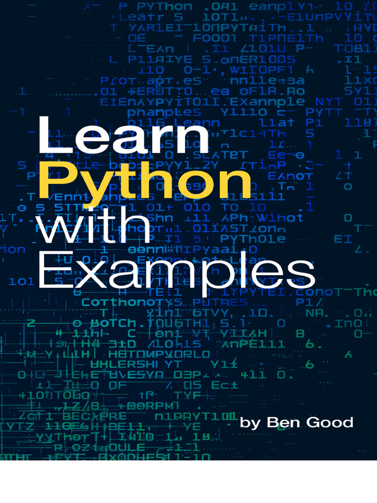 Learn Python With Example | PDF | Parameter (Computer Programming ... Learn Python With Example | PDF | Parameter (Computer Programming ...