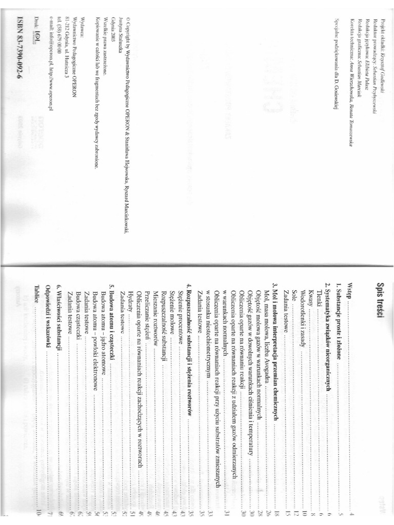 Operon Chemia 1 zbiÃ³r zadaÅ_ | PDF