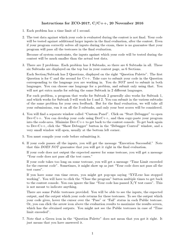 ZCO CCPP Instructions | PDF | Software Engineering | Computer Programming