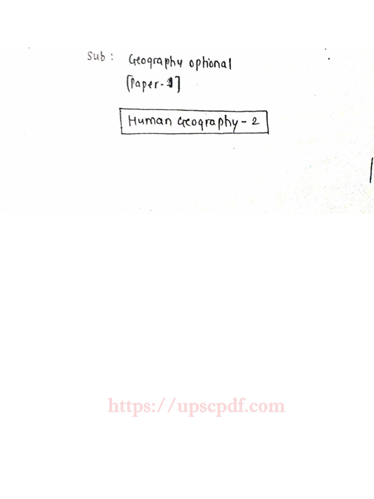 Human Geography Part 2 by Shabbir (@UpscPdfDrive) | PDF